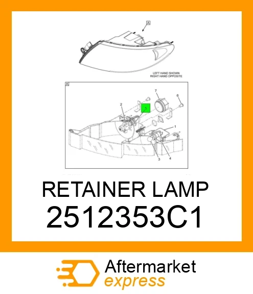 2512353C1 - RETAINER LAMP fits INTERNATIONAL TRUCK | Price: $14.87 ...