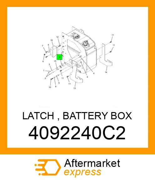 4092240C2 - LATCH , BATTERY BOX fits INTERNATIONAL TRUCK | Price: $69.38