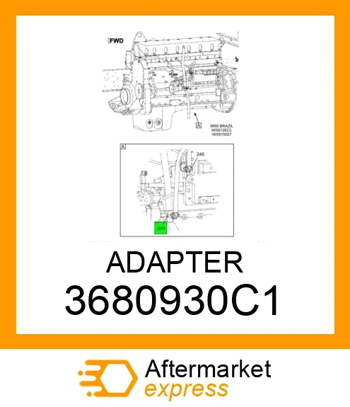 3680930C1 - ADAPTER fits INTERNATIONAL TRUCK | Price: $31.62 Stock ...