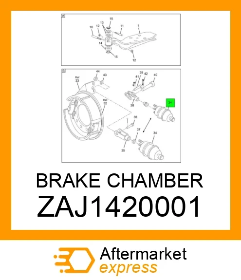 ZAJ1420001 - BRAKE CHAMBER fits INTERNATIONAL TRUCK | Price: $73.09 ...