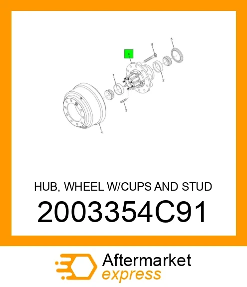 2003354C91 - HUB 10HLE/8LUG fits INTERNATIONAL TRUCK | Price: $308.94