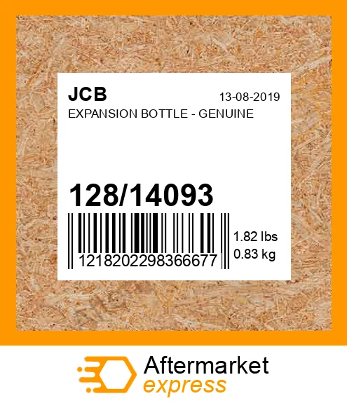 128/14093 - EXPANSION BOTTLE - GENUINE fits JCB | Price: $379.32 Stock ...