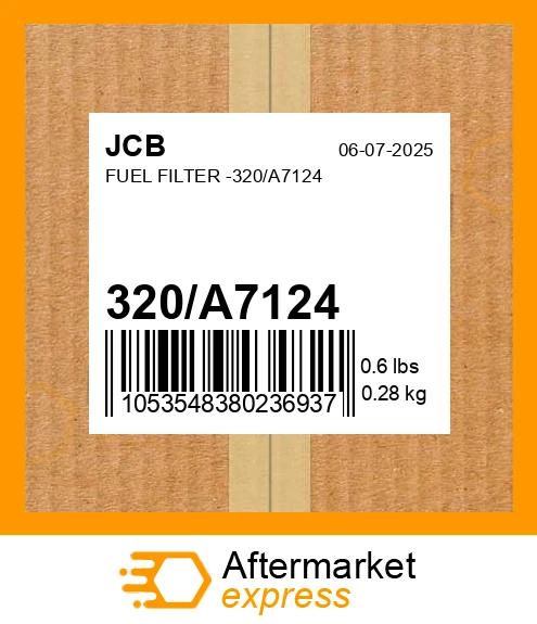 320/A7124 - FUEL FILTER -320/A7124 fits JCB | Price: $28.25 Stock: Florida