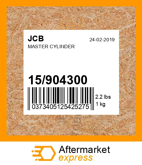 15/904300 - MASTER CYLINDER fits JCB | Price: $195.25 Stock: Florida