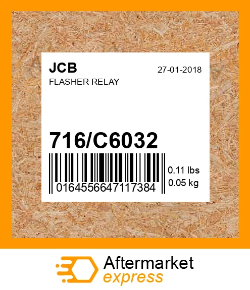 716/C6032 - FLASHER RELAY fits JCB | Price: $37.82 Stock: Florida