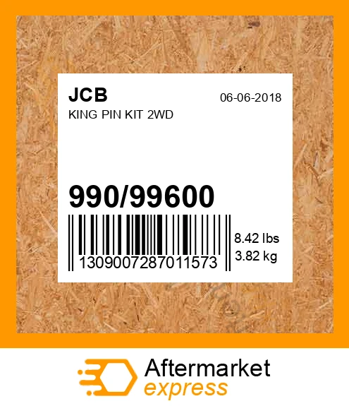 990/99600 - KING PIN KIT 2WD fits JCB | Price: $157.26 Stock: Florida