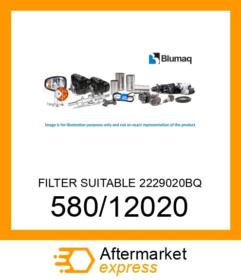 580/12020 - FILTER SUITABLE 2229020BQ fits JCB | Price: $31.21 Stock ...