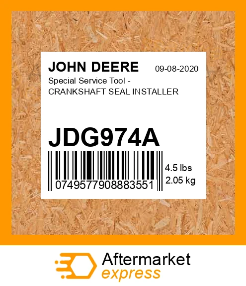 JDG974A - Special Service Tool - CRANKSHAFT SEAL INSTALLER fits JOHN ...