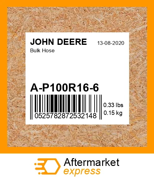 A-P100R16-6 - Bulk Hose fits JOHN DEERE