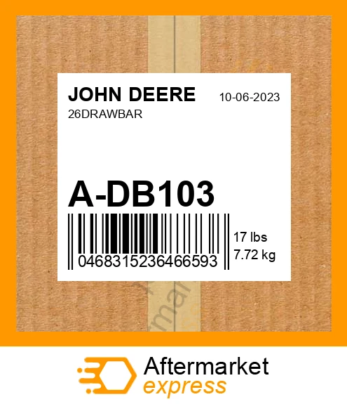 A-DB103 - 26DRAWBAR fits JOHN DEERE | Price: $55.87 Stock: Wisconsin