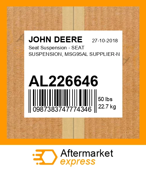 AL226646 - Seat Suspension - SEAT SUSPENSION, MSG95AL SUPPLIER-N fits ...