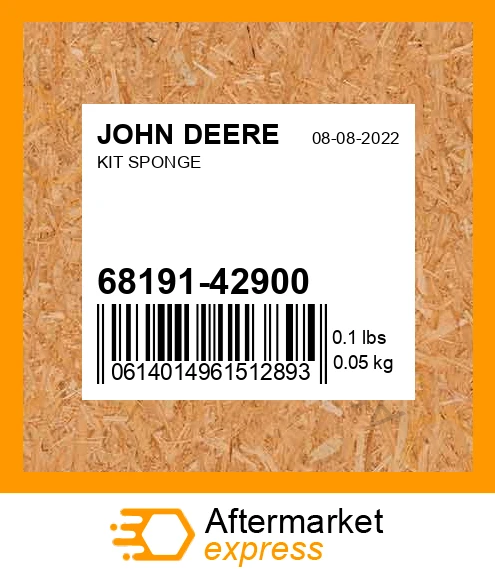 68191-42900 - KIT SPONGE fits JOHN DEERE | Price: $2.72