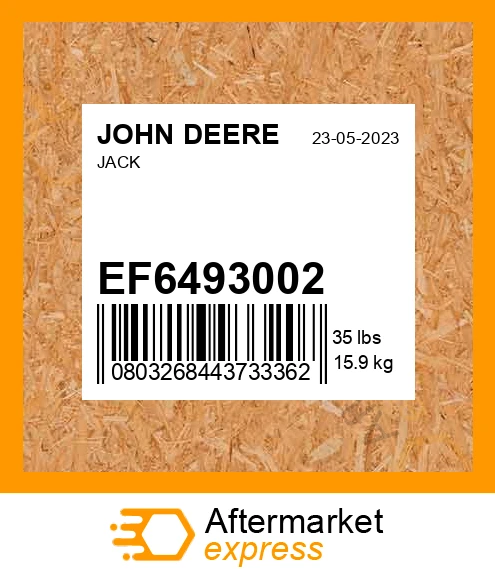 EF6493002 - JACK fits JOHN DEERE | Price: $382.18 Stock: Wisconsin