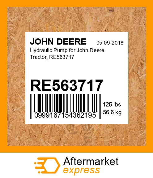 RE563717 - Hydraulic Pump for John Deere Tractor, fits JOHN DEERE ...