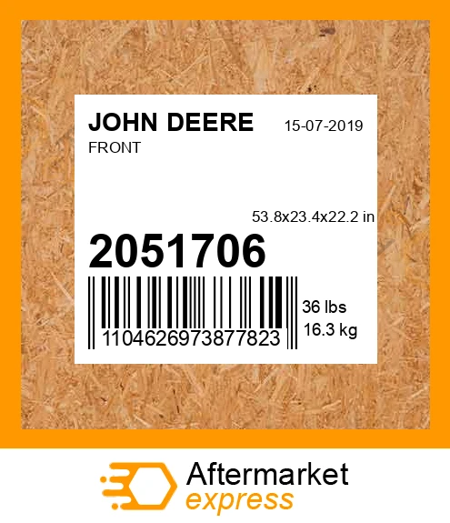 2051706 - FRONT fits JOHN DEERE