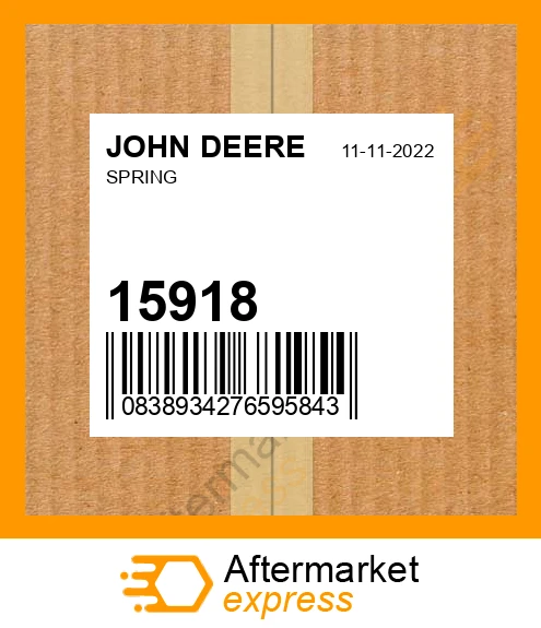 15918 - SPRING fits JOHN DEERE