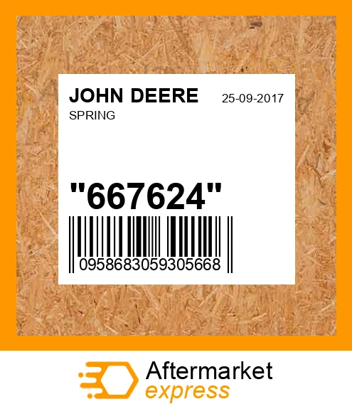 667624 - SPRING fits JOHN DEERE | Price: $5.89 Stock: Wisconsin