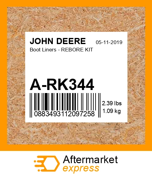 A-RK344 - Boot Liners - REBORE KIT fits JOHN DEERE