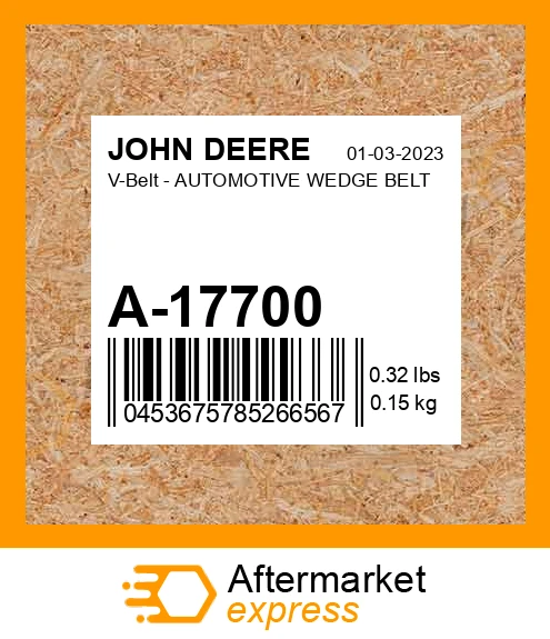 A-17700 - V-Belt - AUTOMOTIVE WEDGE BELT fits JOHN DEERE