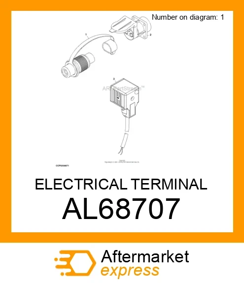 AL68707 - ELECTRICAL TERMINAL fits JOHN DEERE