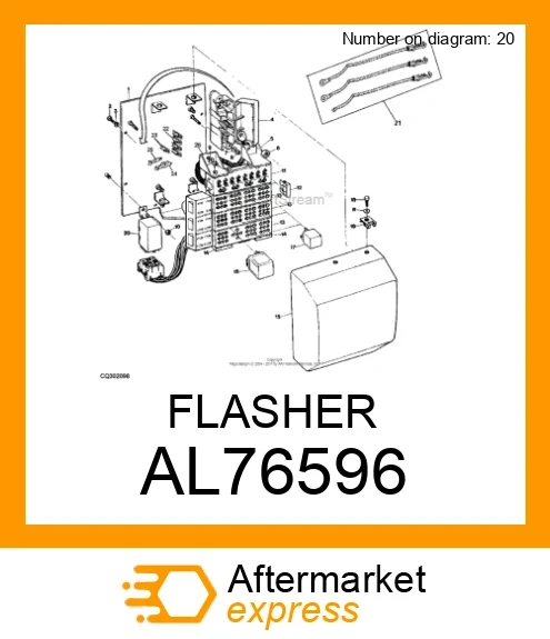 AL76596 - FLASHER fits JOHN DEERE | Price: $71.44