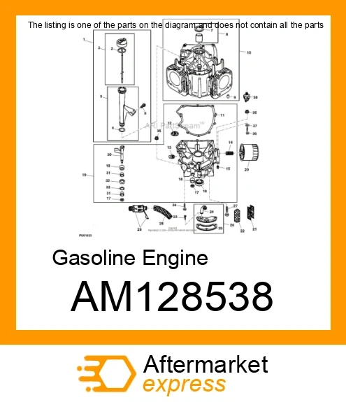 am128538 - Gasoline Engine Not Available fits JOHN DEERE