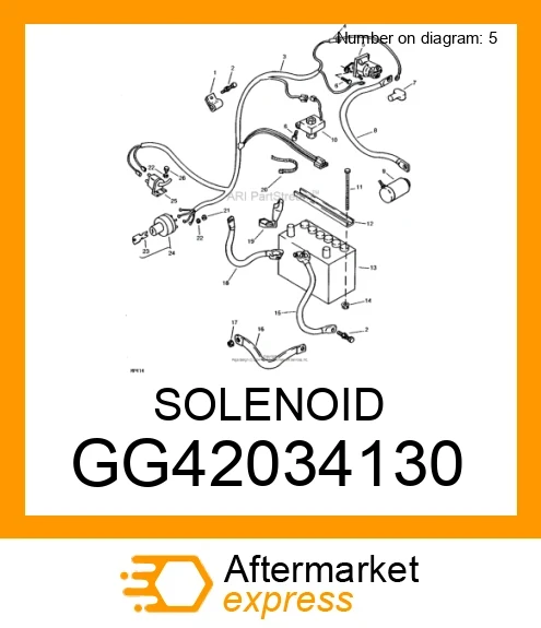 GG420-34130 - SOLENOID fits JOHN DEERE