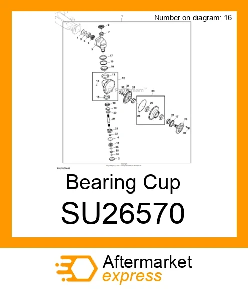 SU26570 - Bearing Cup fits JOHN DEERE