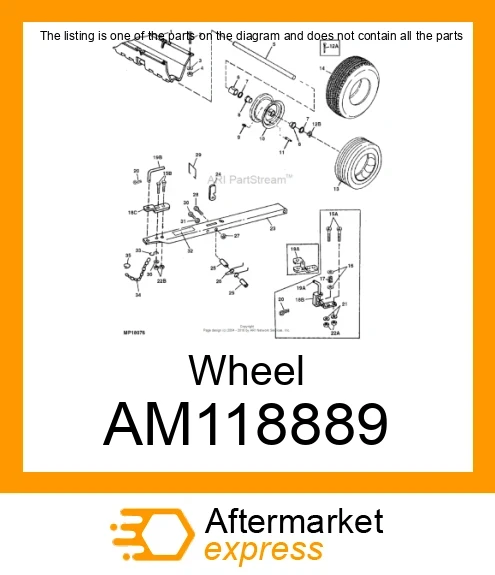 AM118889 - Wheel fits JOHN DEERE