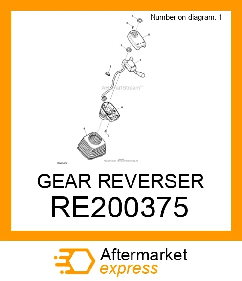 RE200375 - GEAR REVERSER fits JOHN DEERE