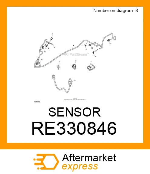RE330846 - SENSOR fits JOHN DEERE | Price: $44.33