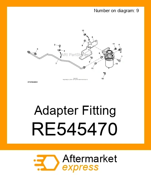 RE545470 - Adapter Fitting fits JOHN DEERE