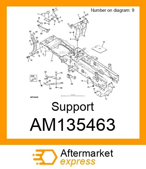AM135463 - Support fits JOHN DEERE