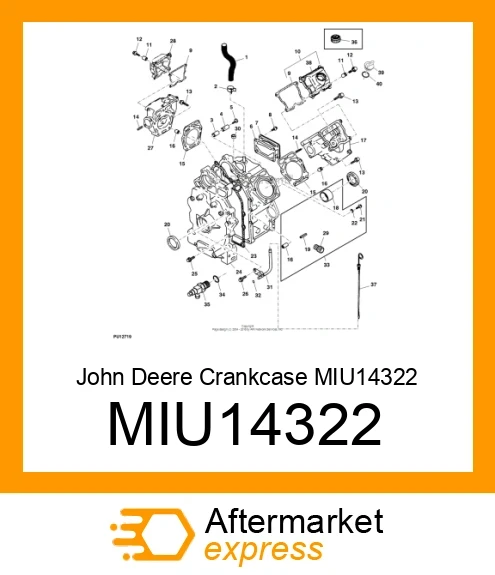 MIU14322 - Crankcase fits JOHN DEERE