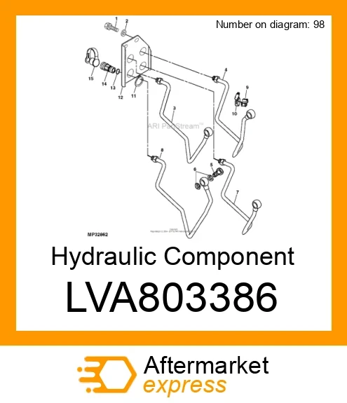 LVA803386 - Hydraulic Component fits JOHN DEERE