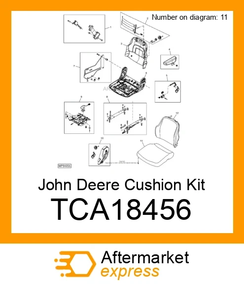 TCA18456 - Cushion Kit fits JOHN DEERE