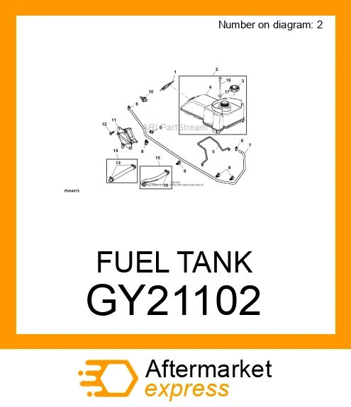 GY21102 - FUEL TANK fits JOHN DEERE