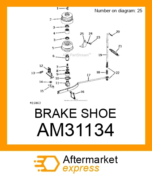 am31134 - BRAKE SHOE fits JOHN DEERE