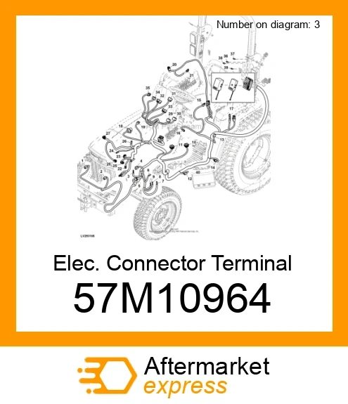 57M10964 - Elec. Connector Terminal fits JOHN DEERE