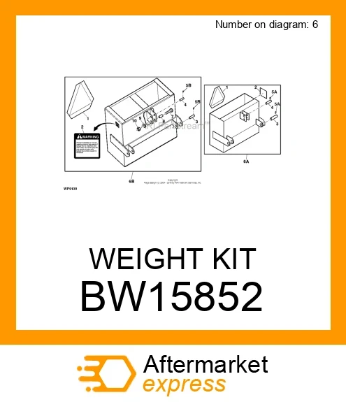 BW15852 - WEIGHT KIT fits JOHN DEERE