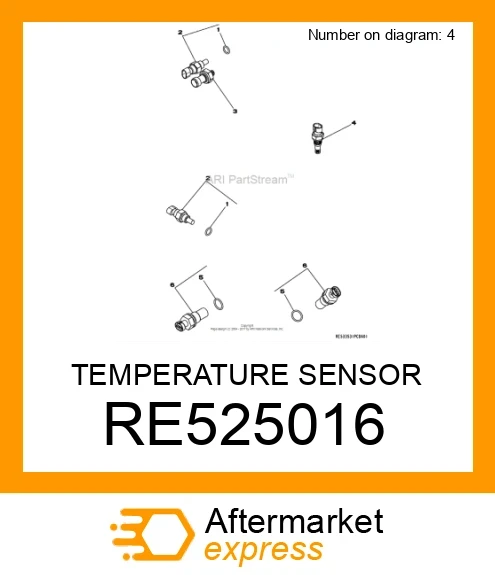 RE525016 - TEMPERATURE SENSOR fits JOHN DEERE | Price: $10.84 Stock ...