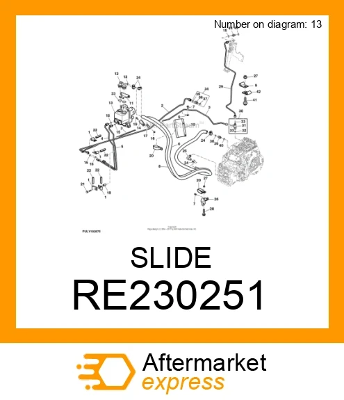 RE230251 - SLIDE fits JOHN DEERE