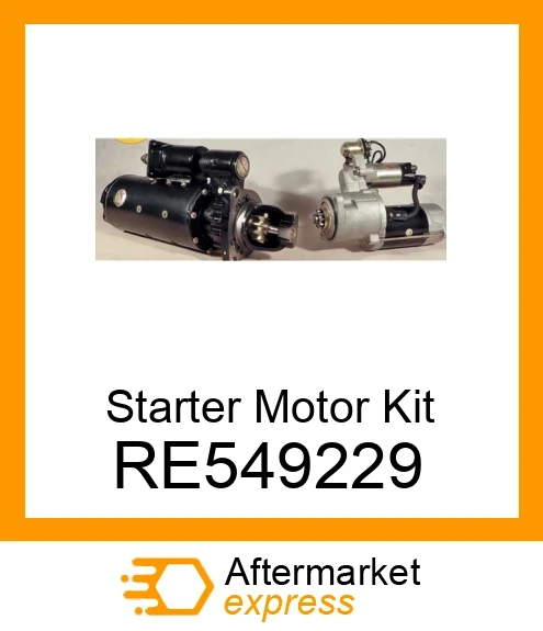 RE549229 - Starter Motor Kit fits JOHN DEERE