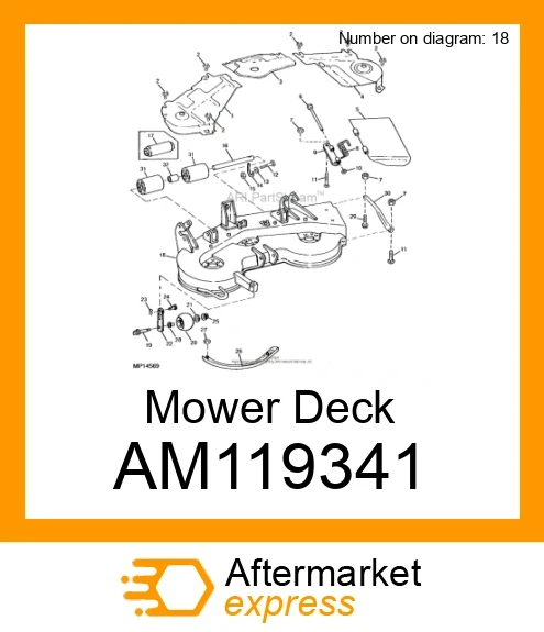 AM119341 - Mower Deck fits JOHN DEERE