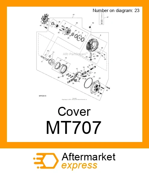 MT707 - Cover fits JOHN DEERE