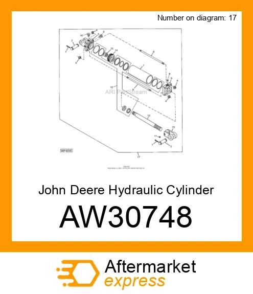 AW30748 - HYD CYCLINDER fits JOHN DEERE | Price: $733.51