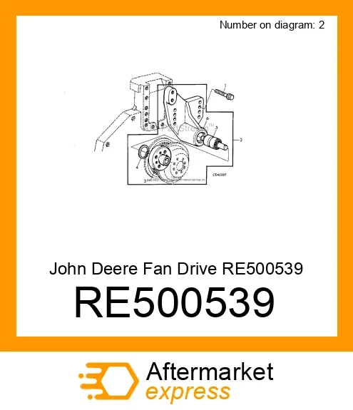 RE500539 - Fan Drive fits JOHN DEERE
