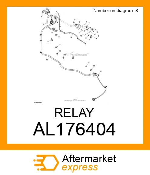 AL176404 - Relay fits JOHN DEERE
