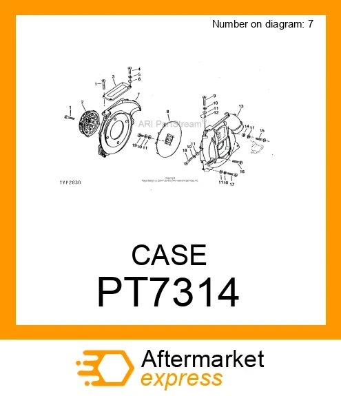 PT7314 - CASE fits JOHN DEERE