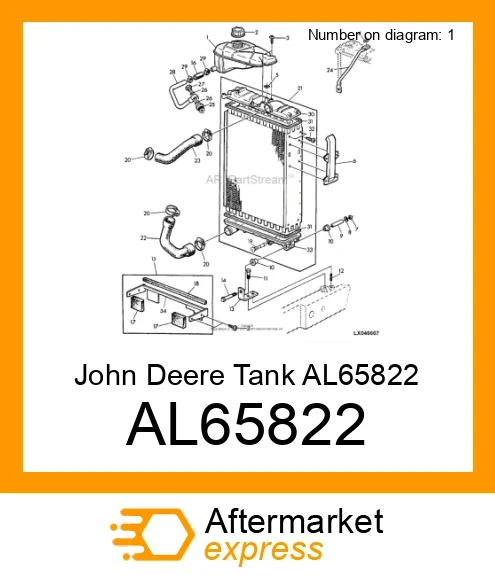 AL65822 - Tank fits JOHN DEERE